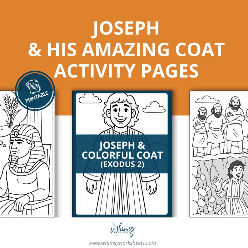 Joseph and His Brothers Bible Story Printable | VBS Kids Activity ...