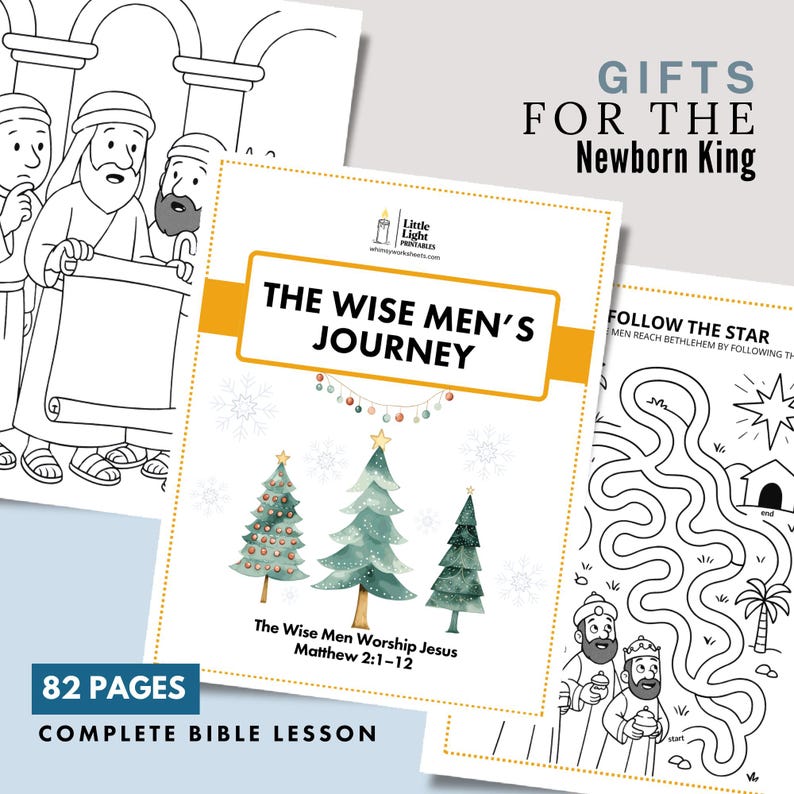 Matthew 2:1–12 Bible Lesson for Kids | 82-page Wise Men Printable Pack ...
