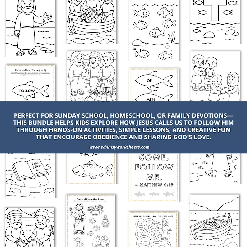 Jesus Calls His Disciples Bible Lesson for Kids | Printable Church ...