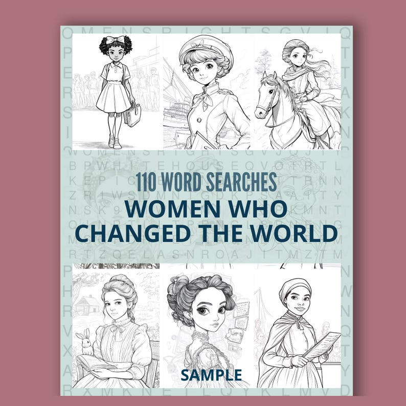 110 Women's History Word Search Puzzles | Educational and Printable PDF ...