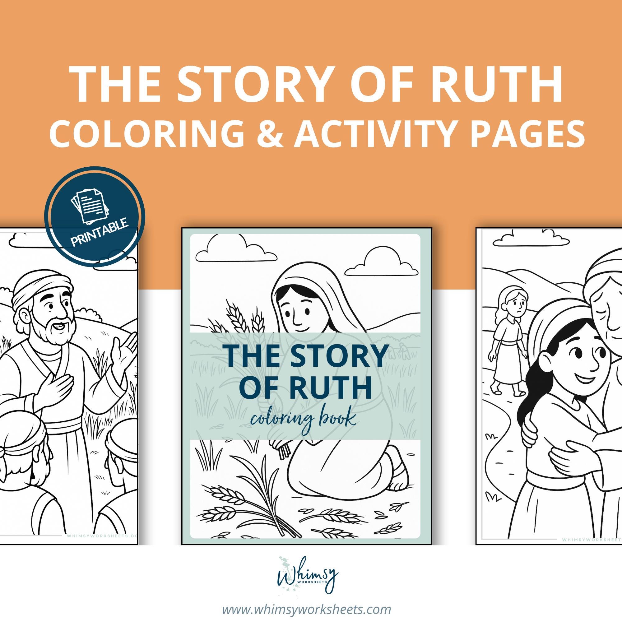 Book of Ruth Sunday School Lesson | Printable Activities | Homeschool ...