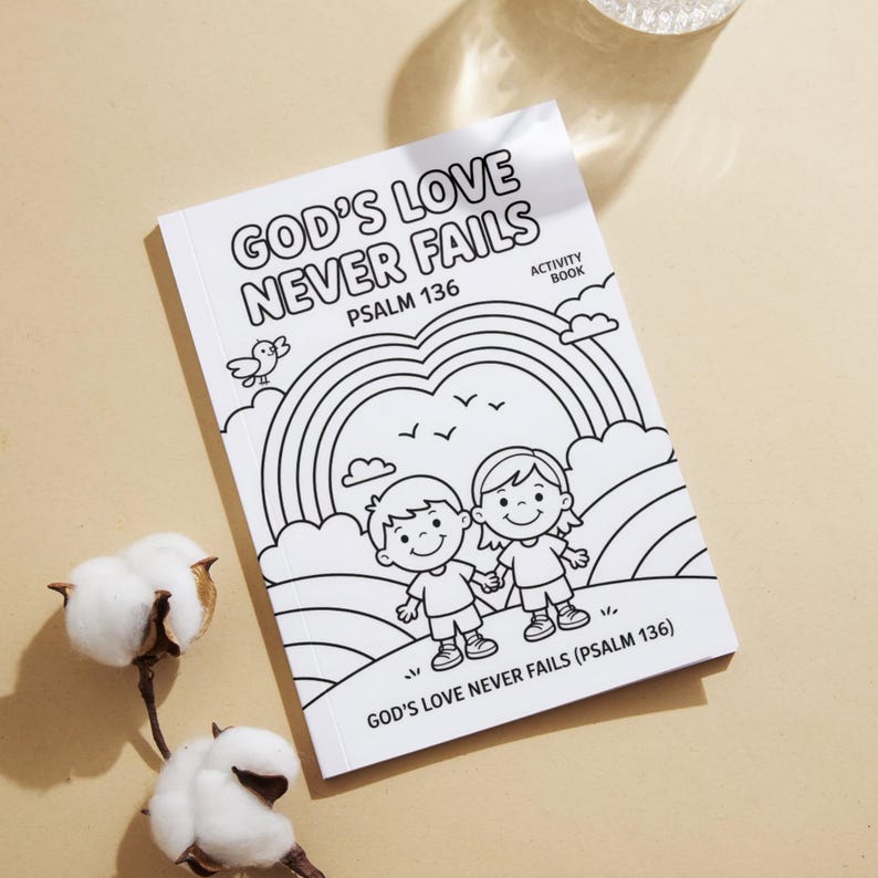 God’s Love Never Fails Mini Coloring Book | Psalm 136 Bible Coloring ...