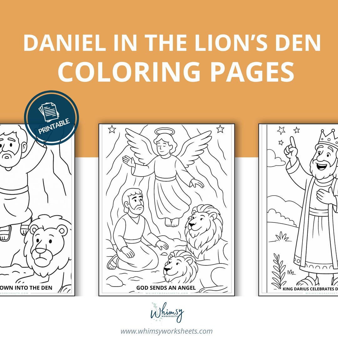 Daniel in the Lion's Den Sunday School Craft | Printable Bible Study ...