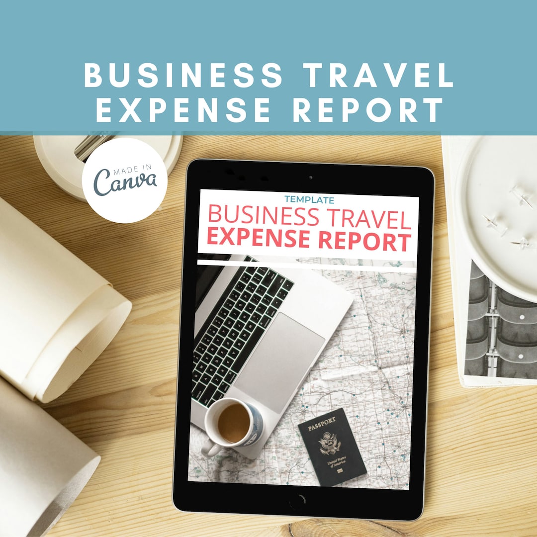 Business Travel Expense Report TEMPLATE | Expense Spreadsheet | Expense ...