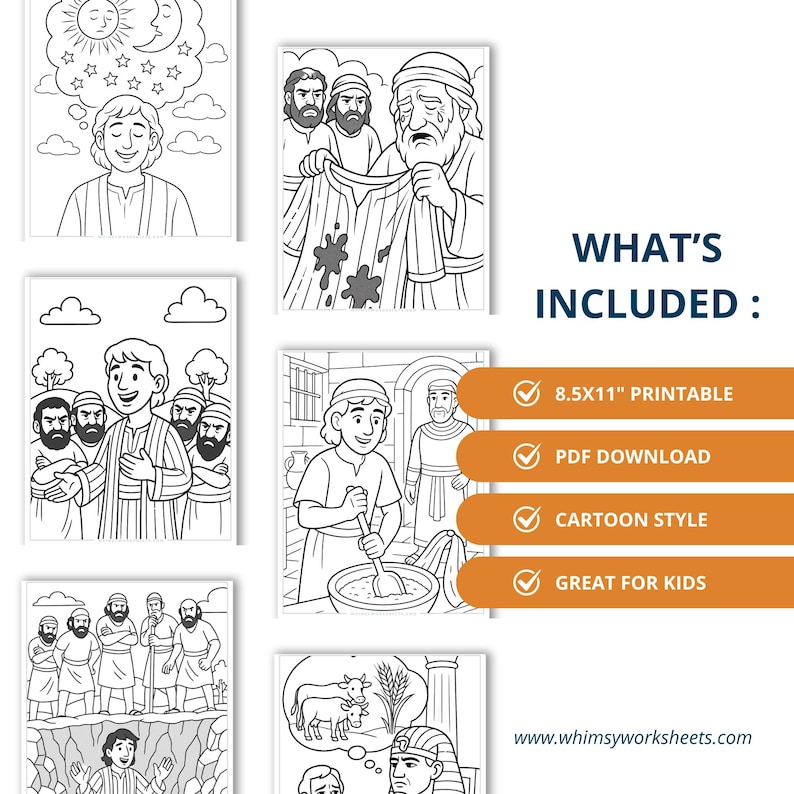 Joseph and His Brothers Bible Story Printable | VBS Kids Activity ...