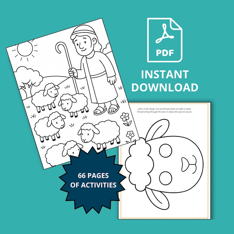 The Lord is My Shepherd Bible Lesson | Psalm 23 Activity Pack for Kids ...