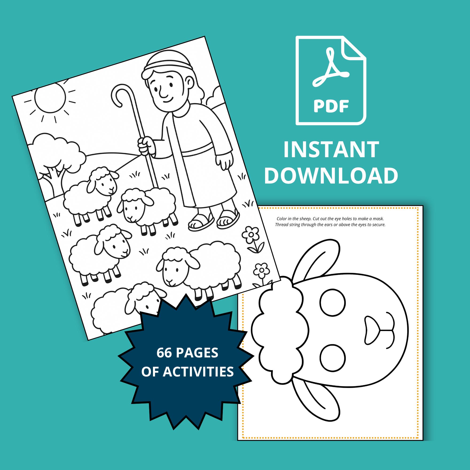 The Lord is My Shepherd Bible Lesson | Psalm 23 Activity Pack for Kids ...