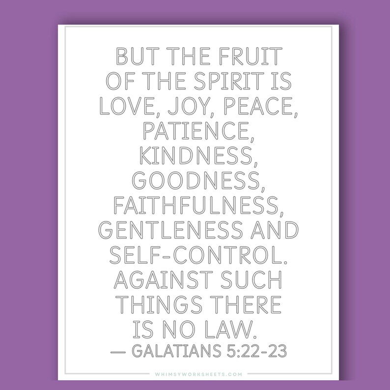 Christian Printable | Fruits of the Spirit Bible Coloring Pages ...