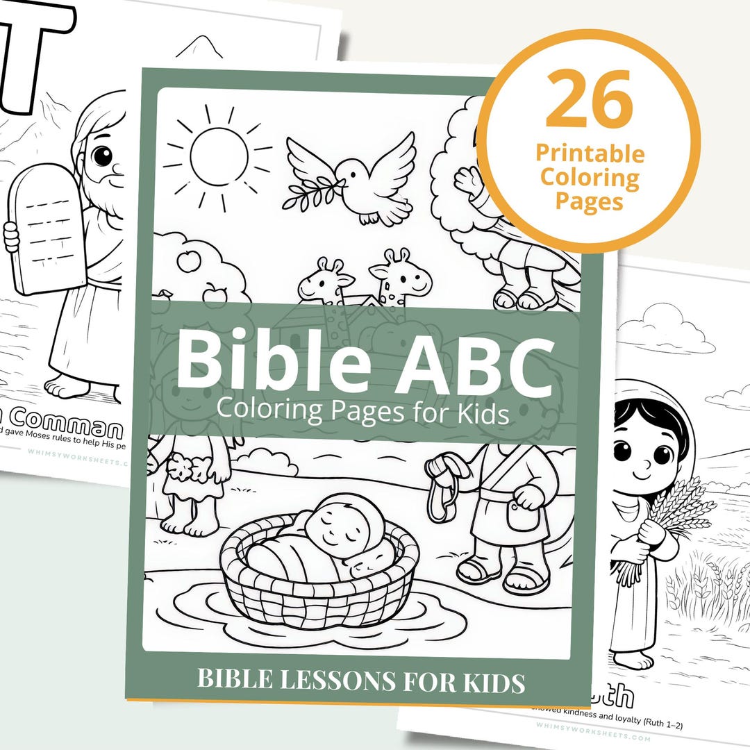 ABC Bible Alphabet Coloring Book for Kids | Letter Practice & Alphabet ...