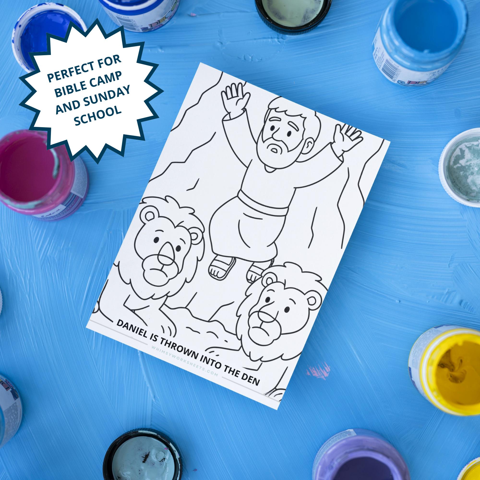 Daniel in the Lion's Den Sunday School Craft | Printable Bible Study ...