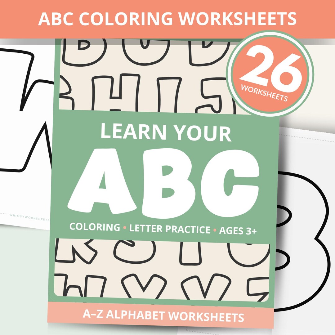 Alphabet Coloring Pages A–Z Printable | Letter Coloring Book for ...