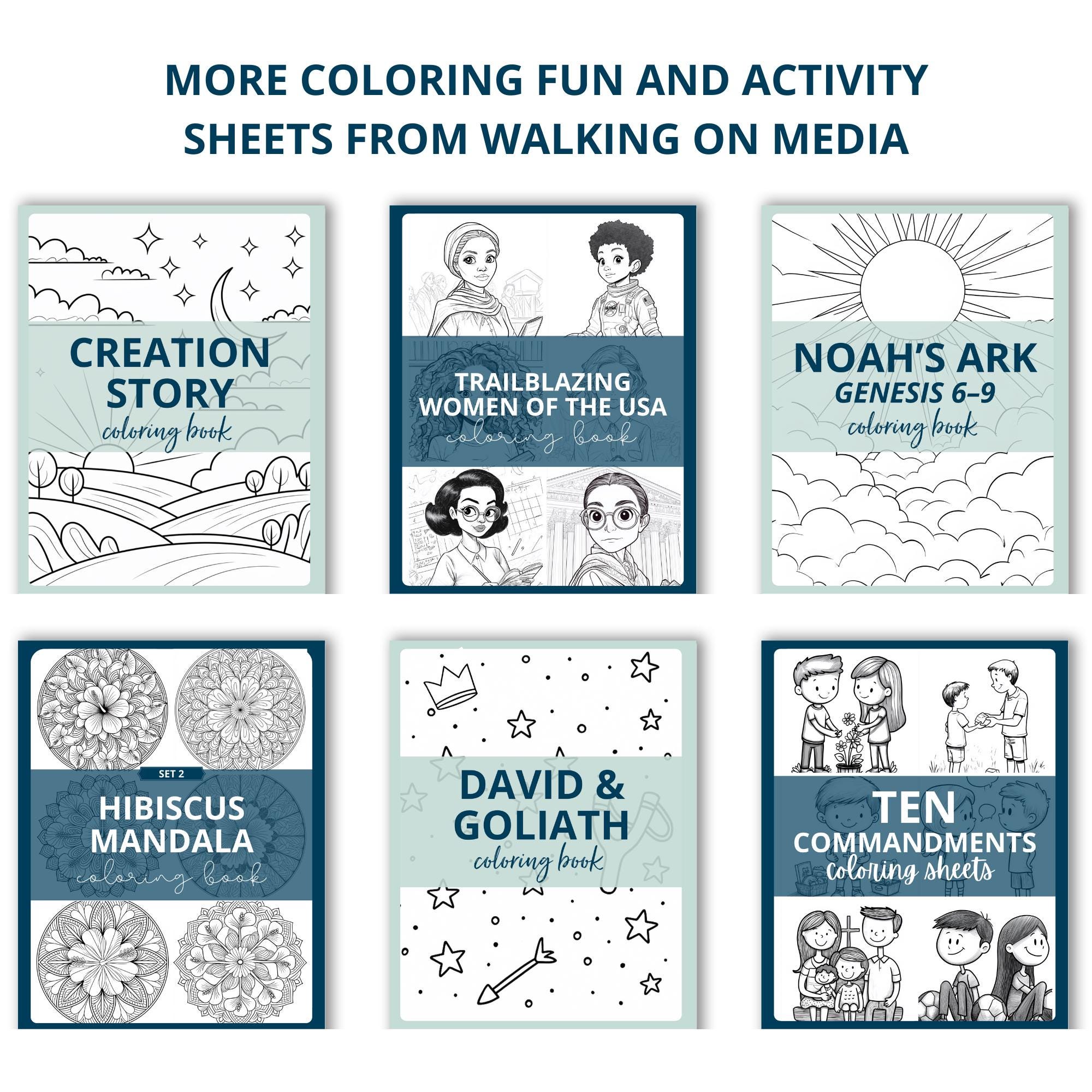 Christian Printable Bundles | Creation Story Coloring Page, Sunday ...