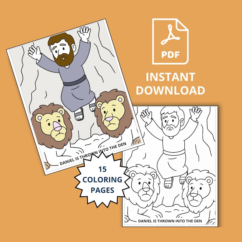 Printable Bible Study Bundle | Daniel in the Lion's Den Sunday School ...