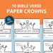 10 Printable Paper Crowns Bundle | Christian Games and Activities for ...