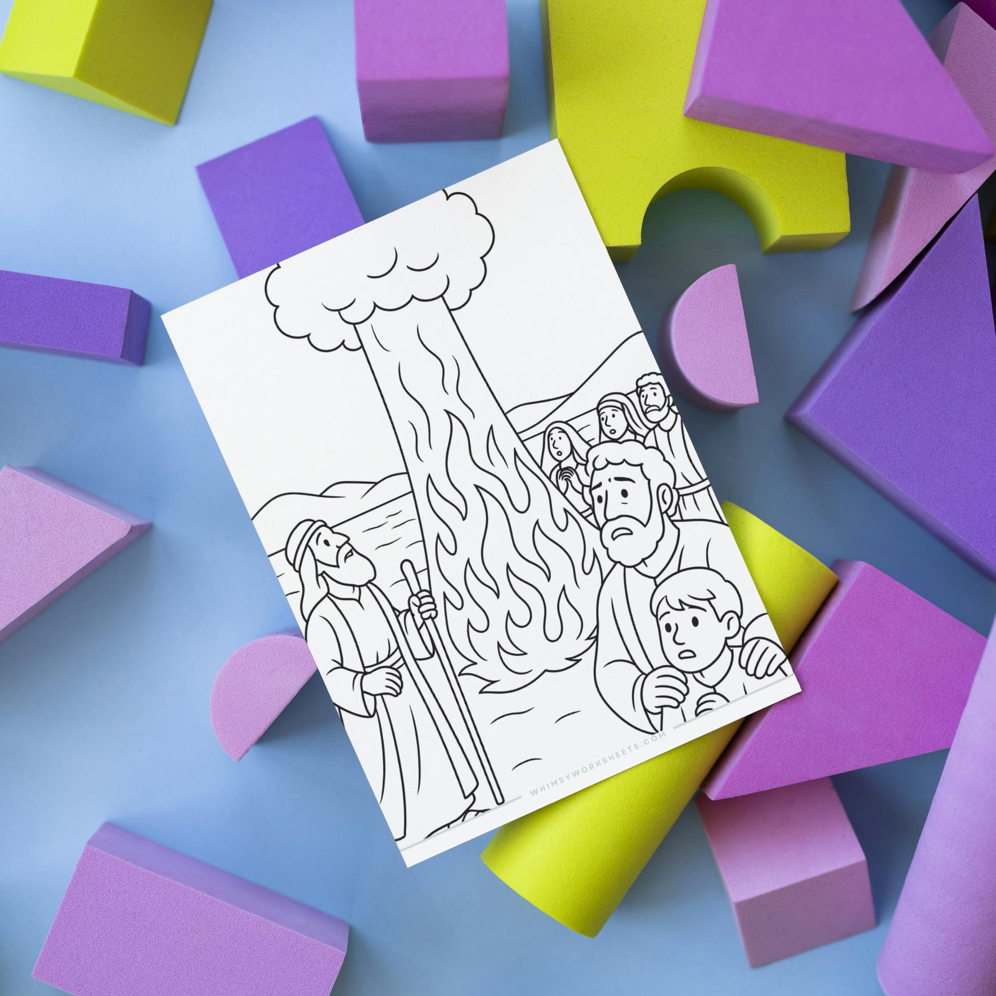 Moses Red Sea Printable | Bible Story Craft for Kids | Sunday School ...