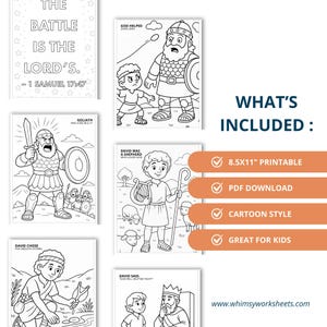 David and Goliath Sunday School Activity | Kids Bible Learning Bundle ...