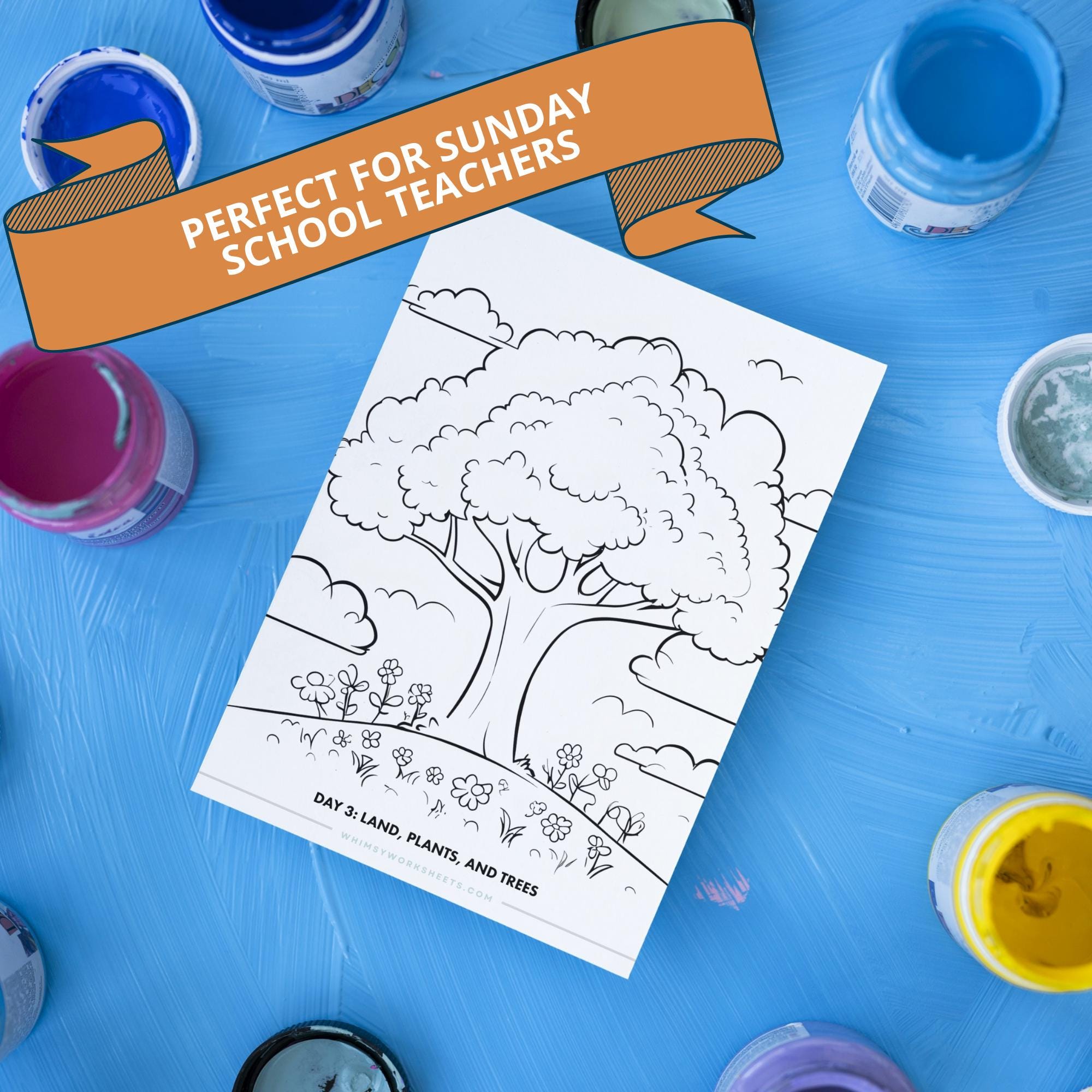 Christian Printable Bundles | Creation Story Coloring Page, Sunday ...