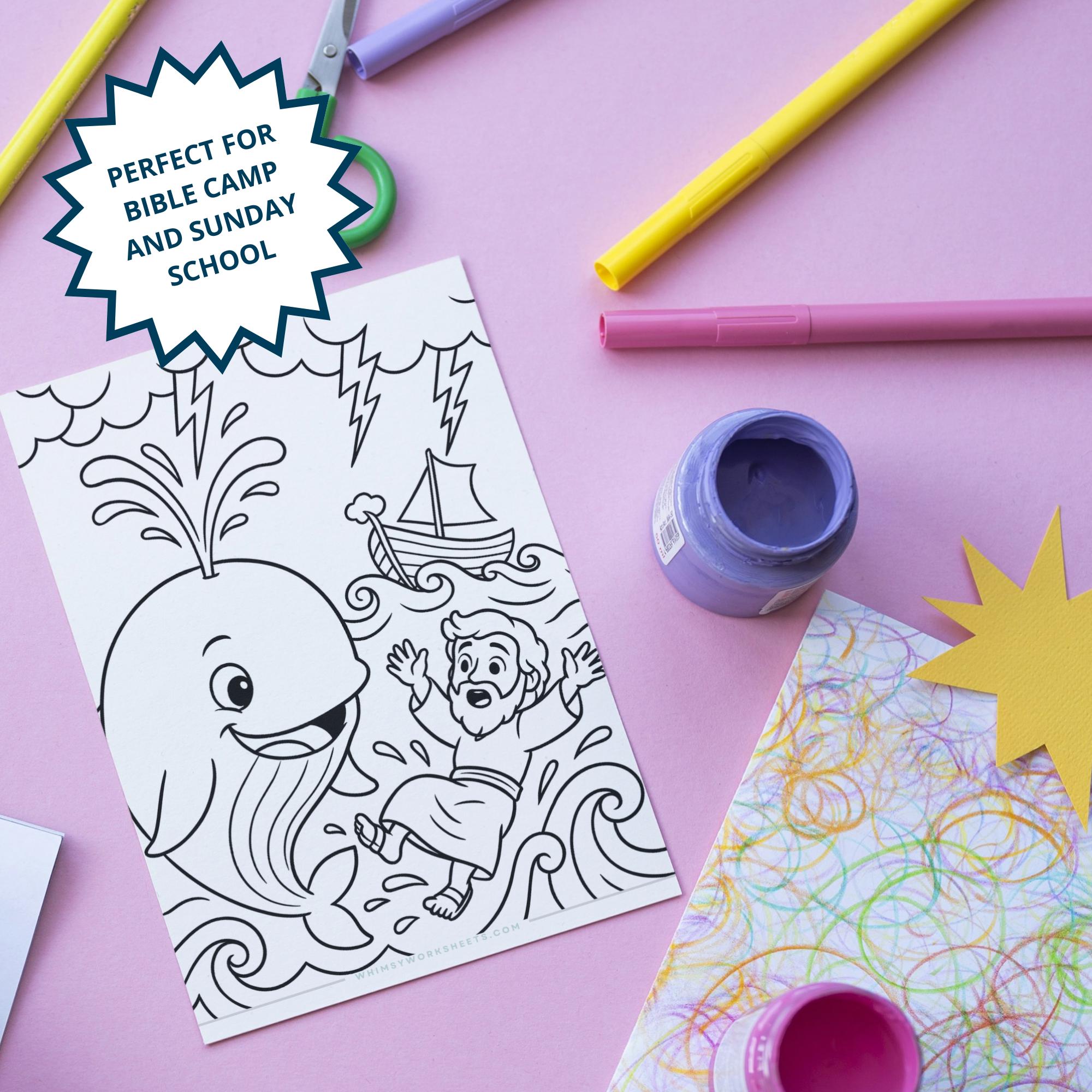 Jonah and the Whale Activities | Bible Story Craft | Kids' Printable ...