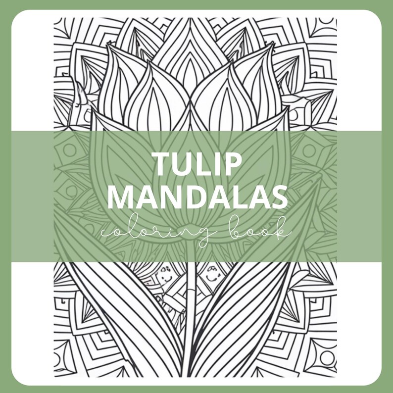 60 Adult Coloring Pages Mandala Therapy Zentangle | Tulip Mandalas ...