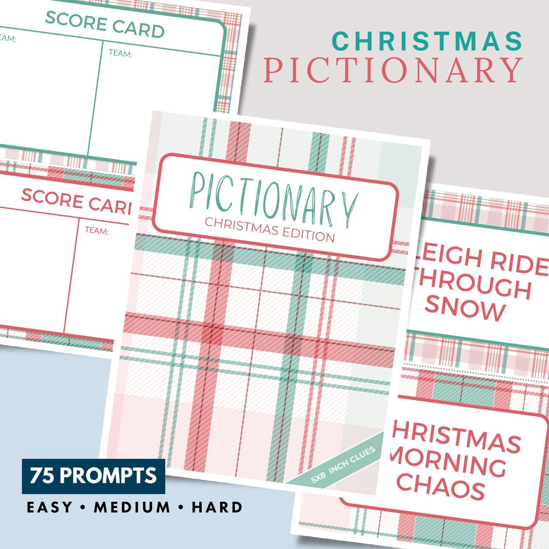 Christmas Pictionary Game | Holiday Party Game for Kids & Adults ...