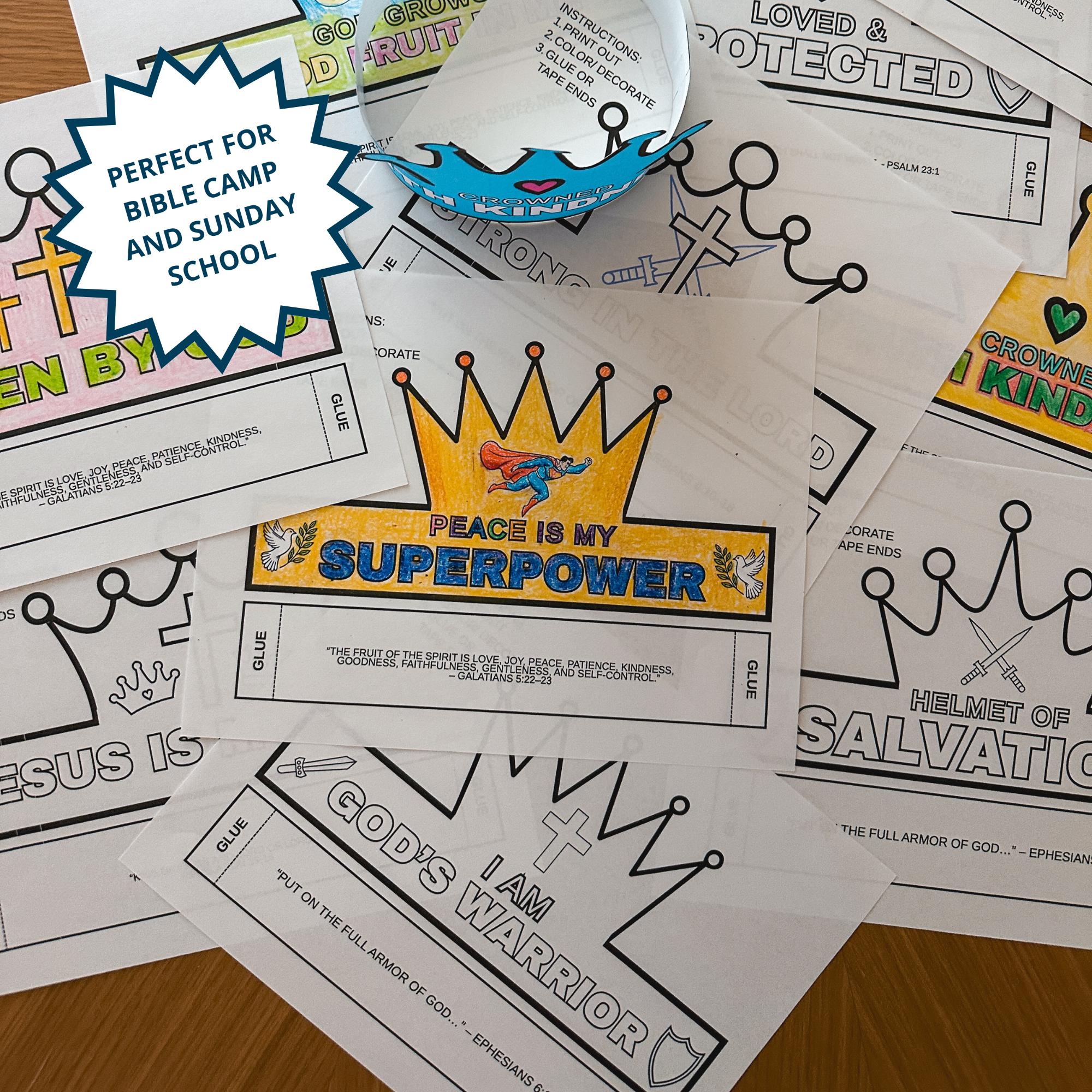 10 Printable Paper Crowns Bundle | Christian Games and Activities for ...