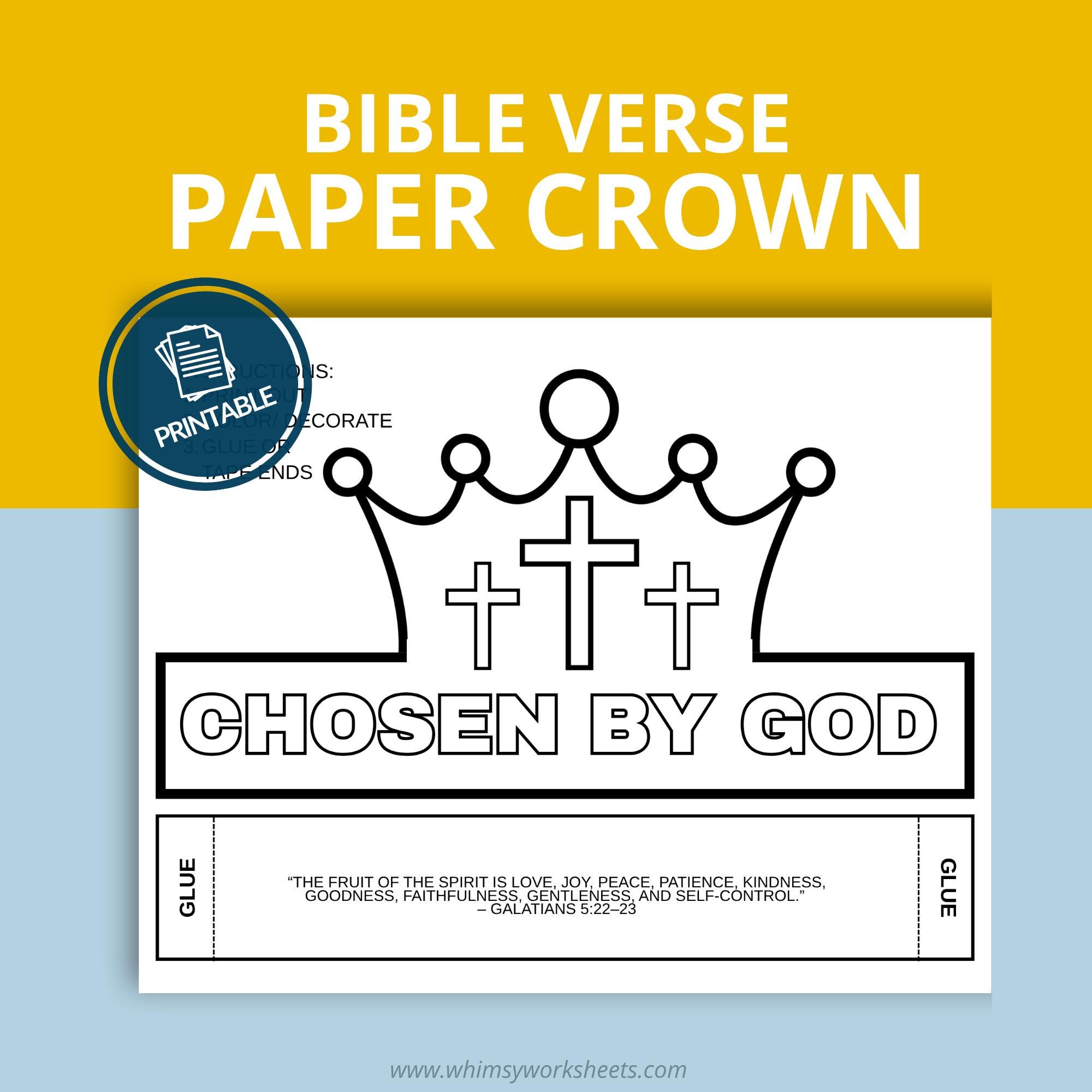 Sunday School Lessons With Craft | Fruit of the Spirit Paper Crown ...
