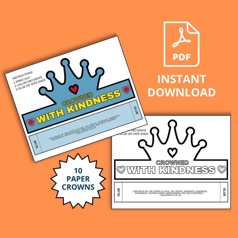 10 Printable Paper Crowns Bundle | Christian Games and Activities for ...