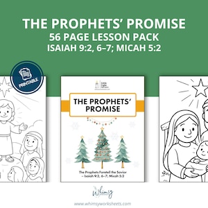 The Prophets’ Promise Bible Lesson | 56-page Advent & Christmas ...