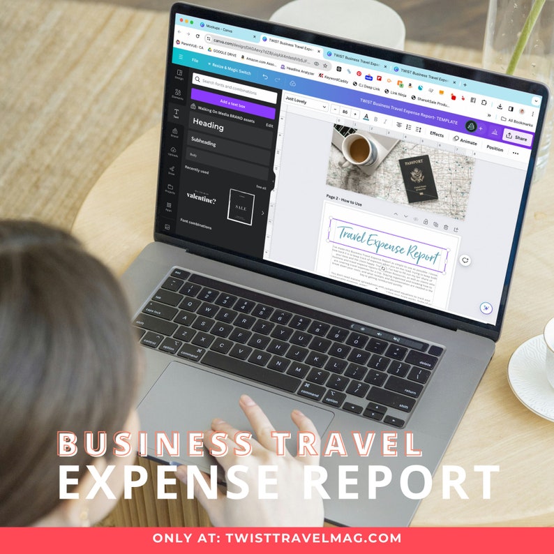 Business Travel Expense Report TEMPLATE | Expense Spreadsheet | Expense ...