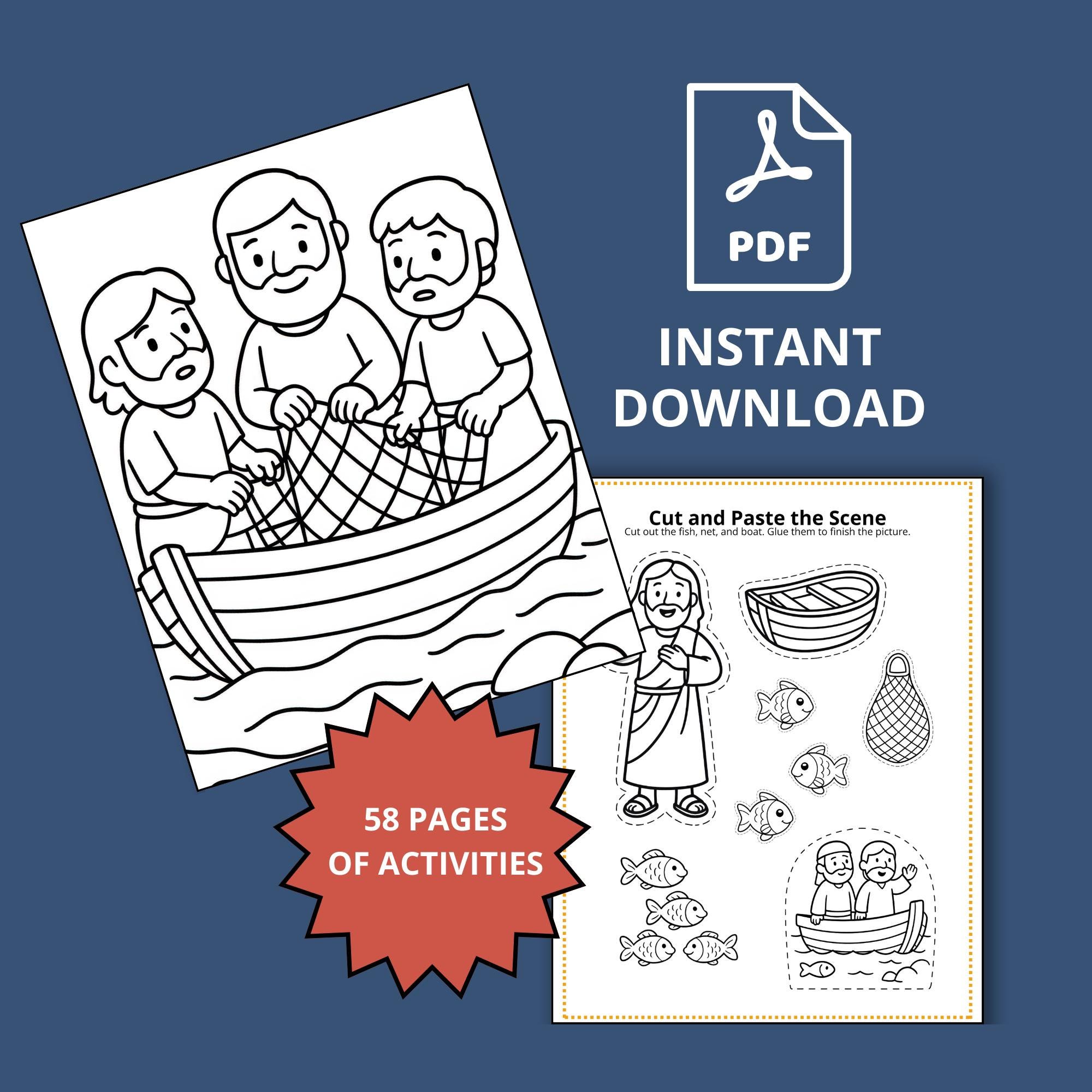 Jesus Calls His Disciples Bible Lesson for Kids | Printable Church ...