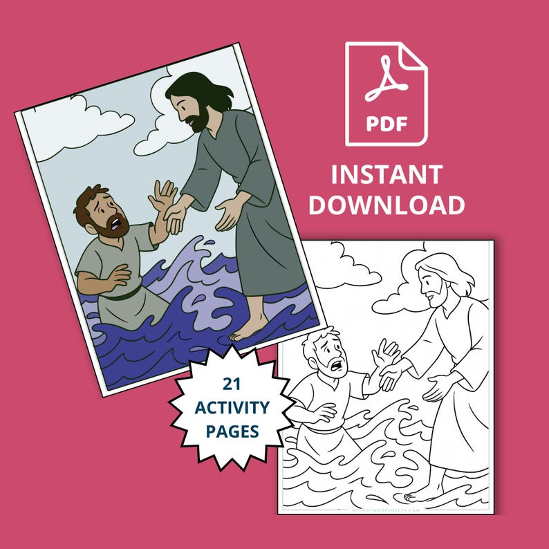 Coloring Sheets for Sunday School | Jesus & Disciples Bible Story ...