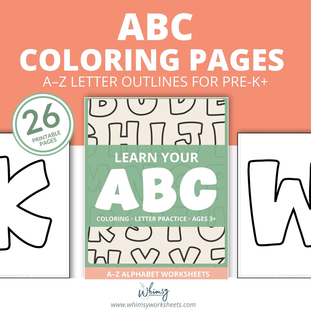 ABC Letter Coloring Book Printable | Alphabet Coloring Worksheets for ...