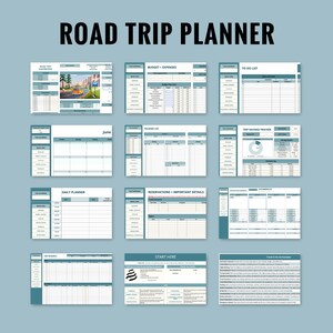 Road Trip Planner | Google Sheets Vacation Itinerary (digital Download ...