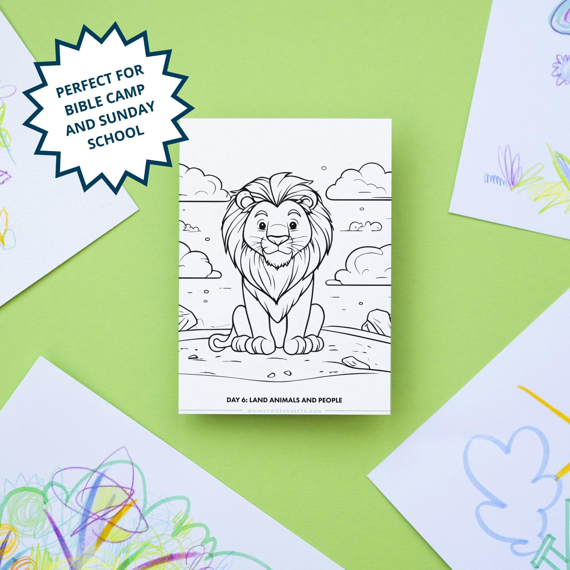 Christian Printable Bundles | Creation Story Coloring Page, Sunday ...