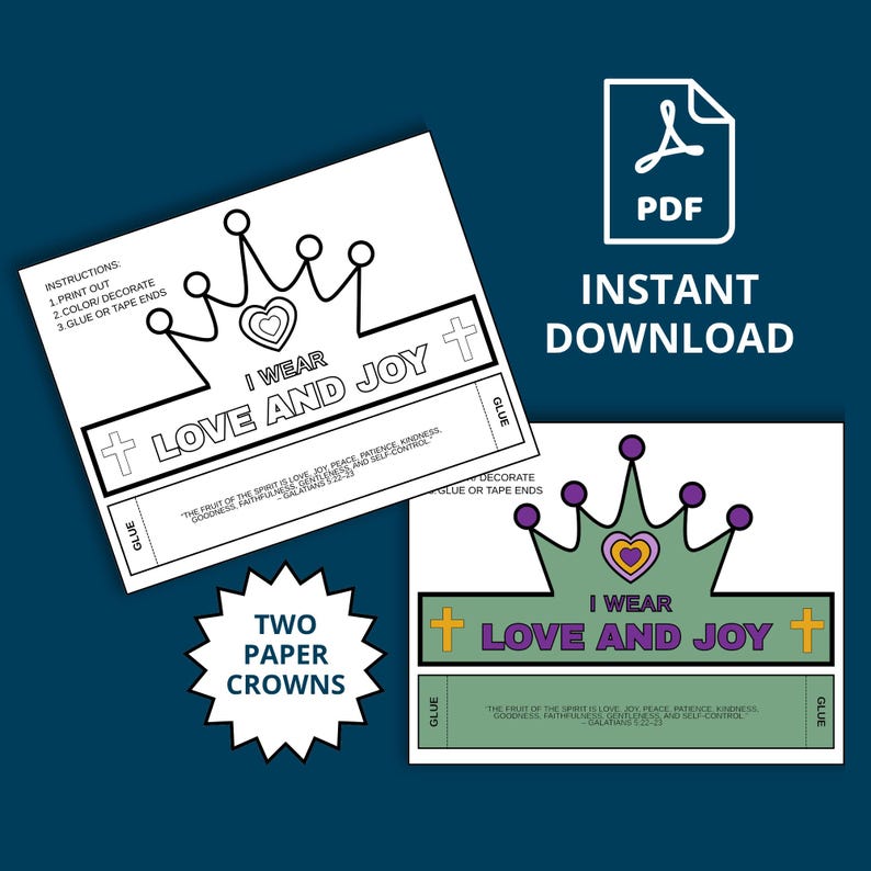 Fruit of the Spirit Printable| Christian Kids Craft | Bible Lesson ...
