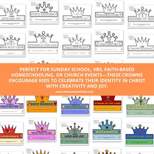 10 Printable Paper Crowns Bundle | Christian Games and Activities for ...
