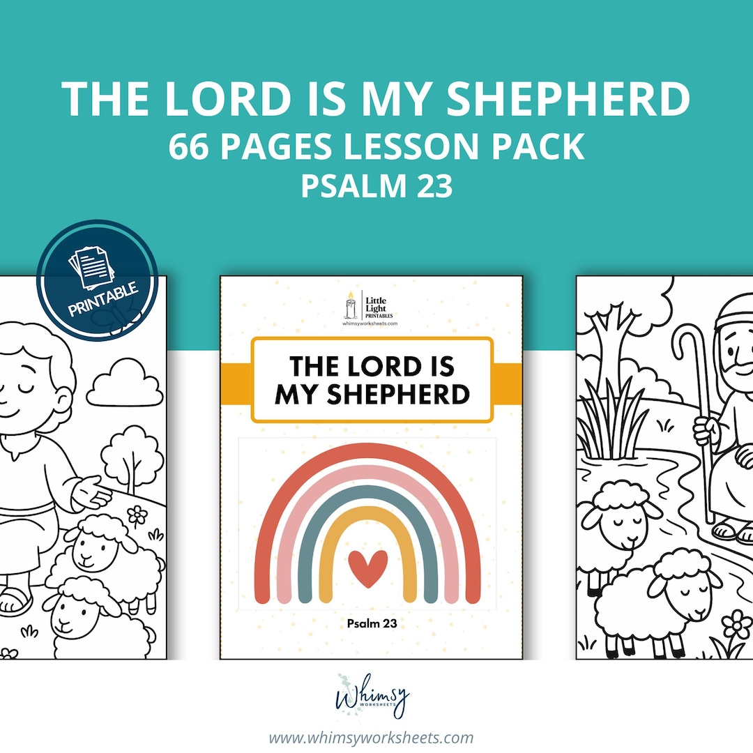 Psalm 23 Bible Lesson for Kids | the Lord is My Shepherd Printable ...