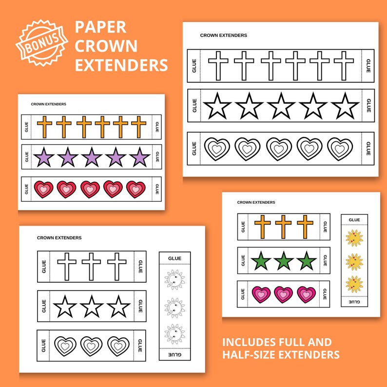 10 Printable Paper Crowns Bundle | Christian Games and Activities for ...