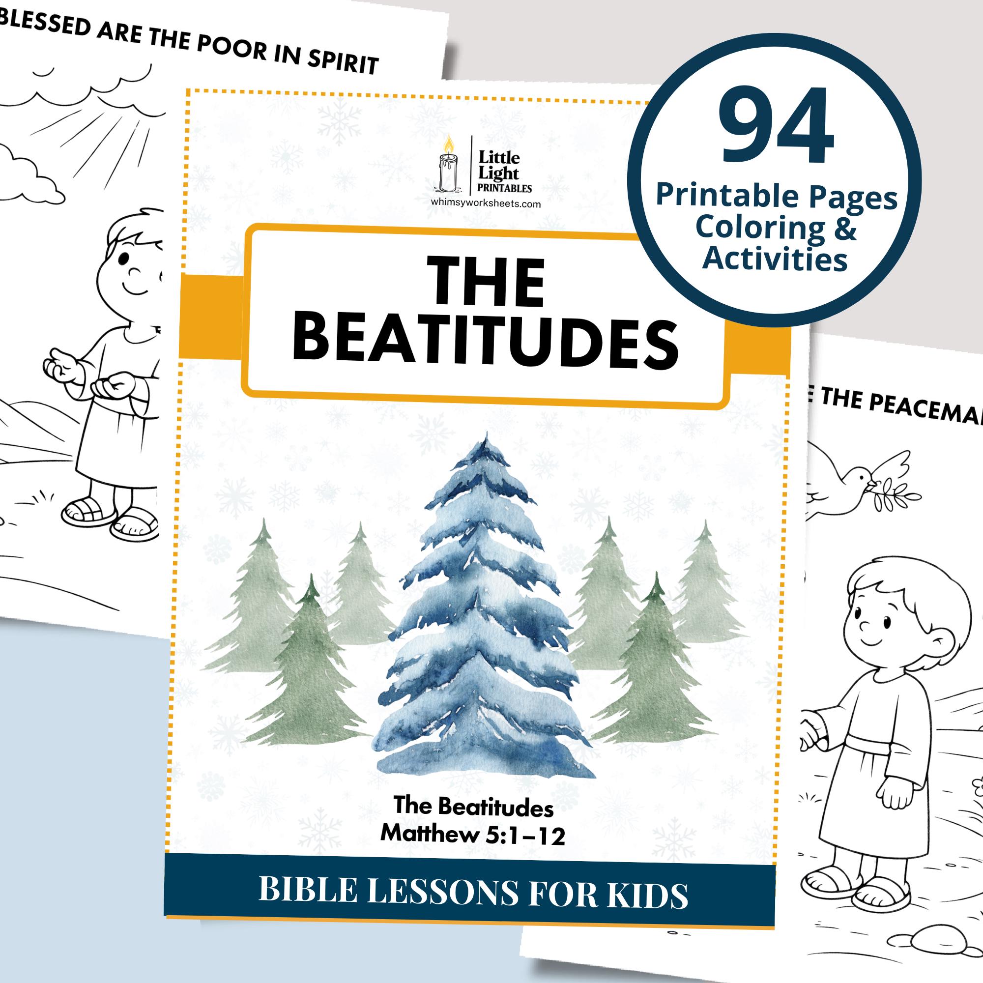 Matthew 5 Beatitudes Bible Study for Kids | Christian Homeschool Lesson ...