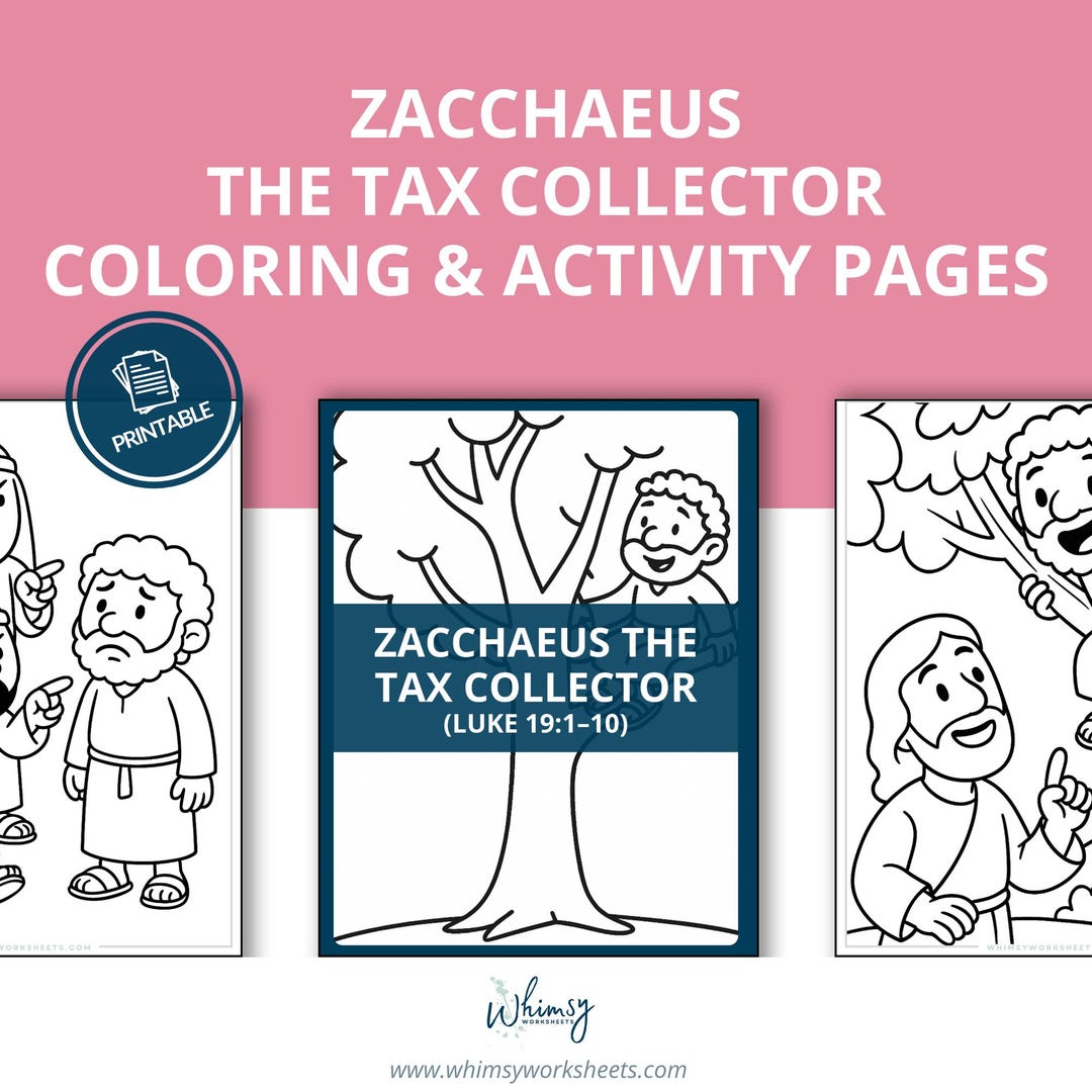 Zacchaeus Bible Story Printable for Kids | Bible Games | Sunday School ...