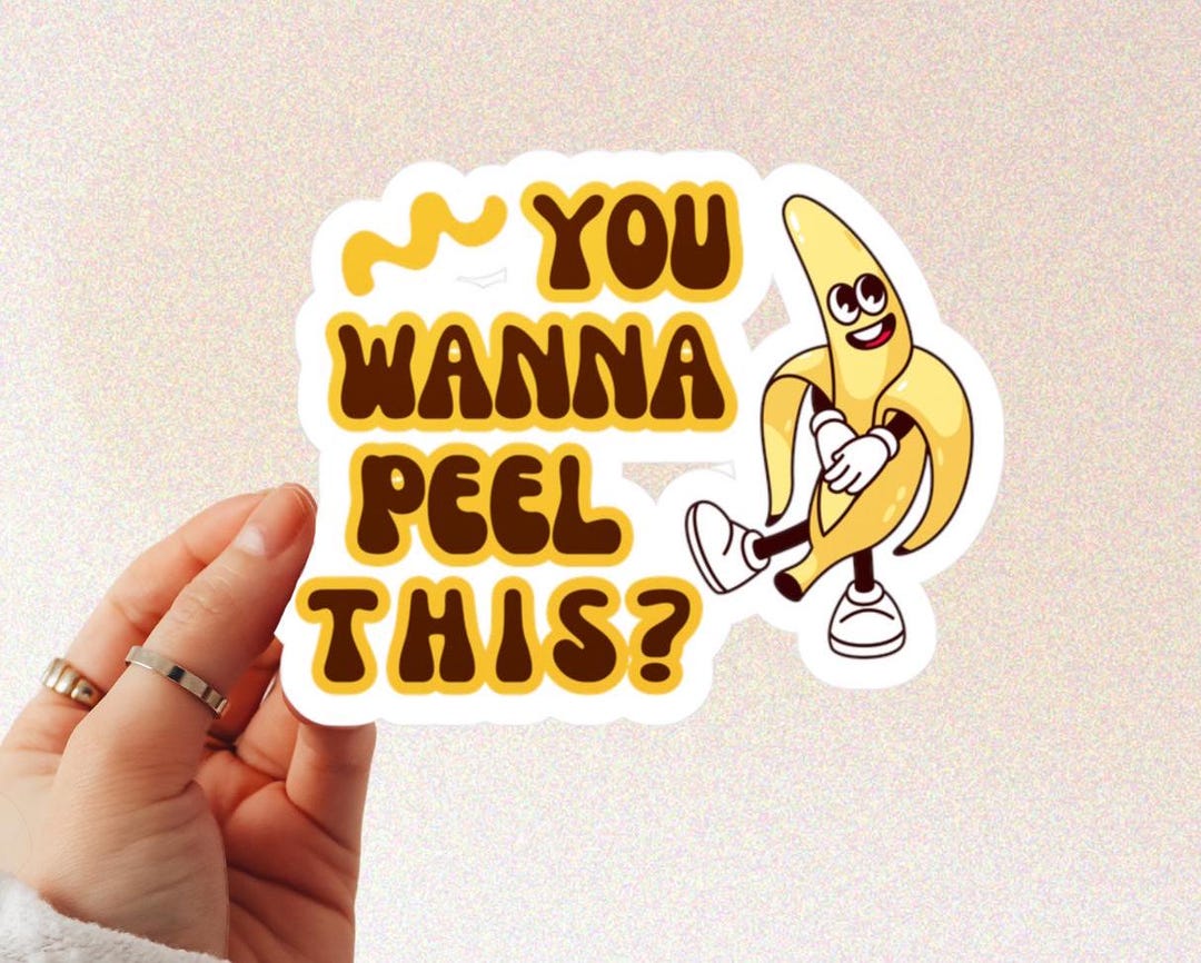 Funky Banana Decor Adult Humor Birthday Gift Couples Sticker for Cars ...