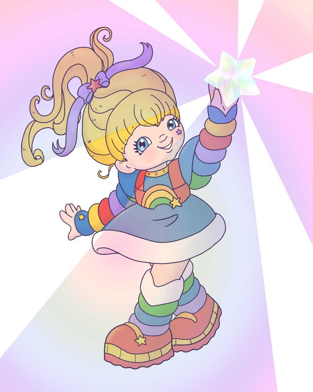 Rainbow Brite 5x7 Print - Etsy