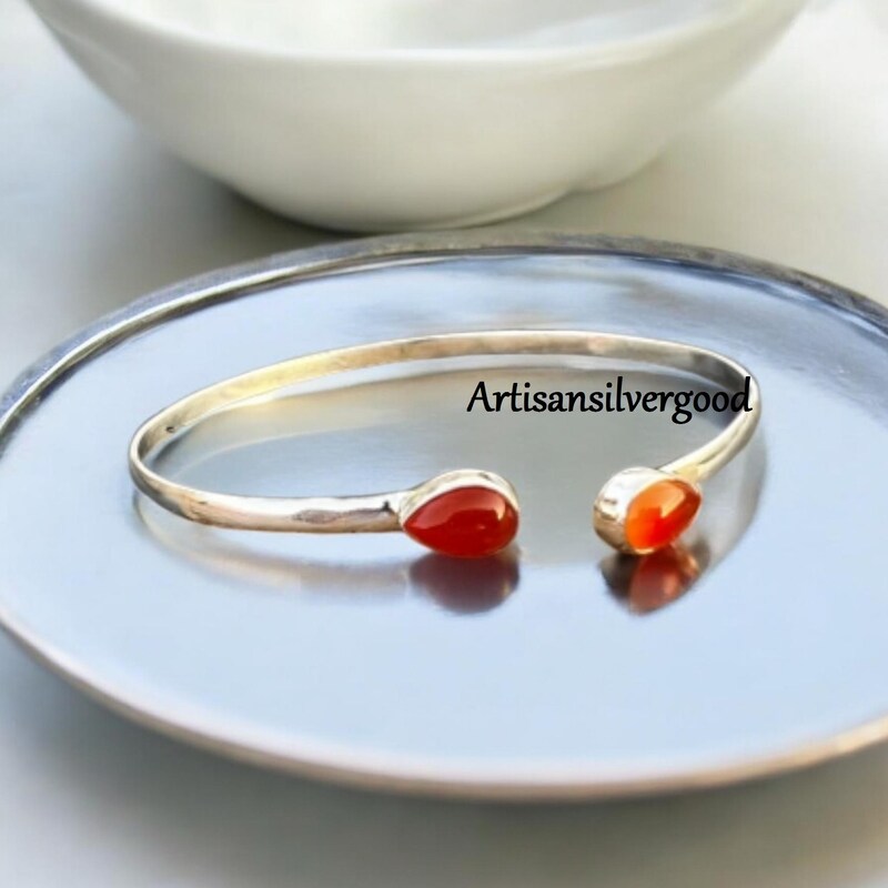 Carnelian Bangle - Etsy
