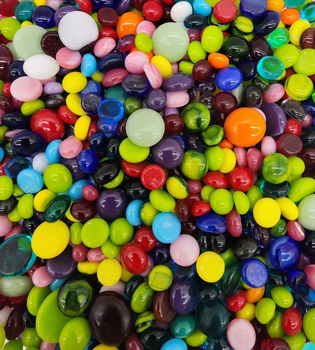 Bullseye COE90 "a Pop of Color" Fused Glass Dots - Etsy