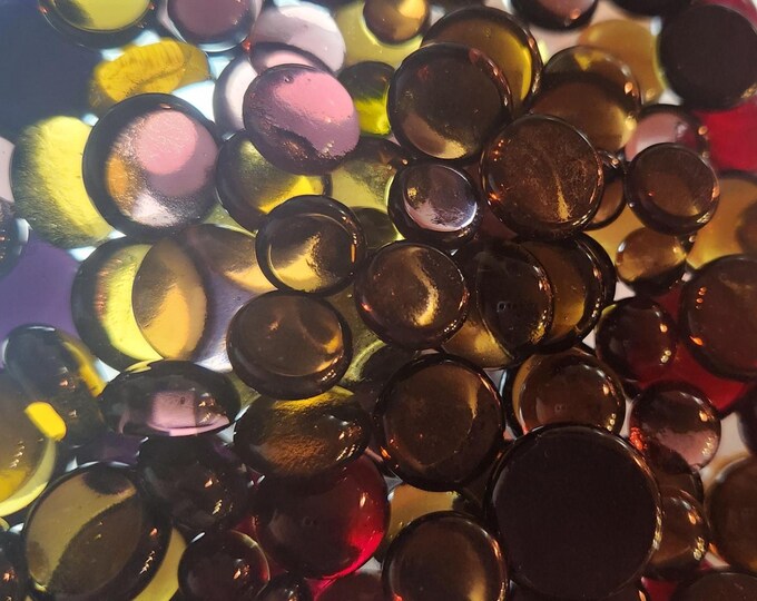 Bullseye COE90 "a Pop of Color" Fused Glass Dots - Etsy