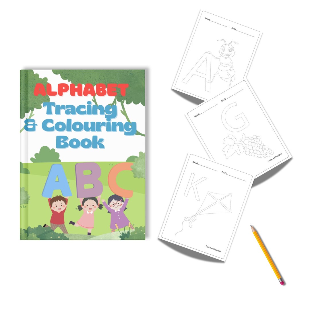 Alphabet Tracing & Colouring Workbook | Preschool ABC Practice Book ...