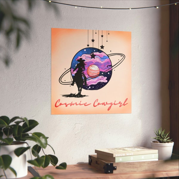 Cosmic Cowgirl Poster - Etsy