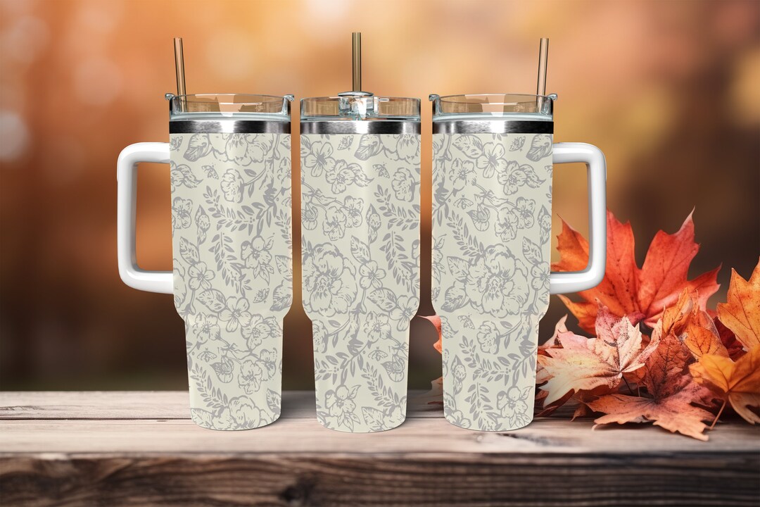 Intricate Floral Seamless Laser Svg, 40oz Tumbler Full Wrap Laser Svg ...