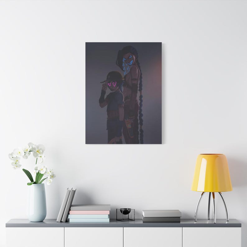 Jinx and Powder Poster Neon Graffiti Art Print Arcane-inspired Wall ...