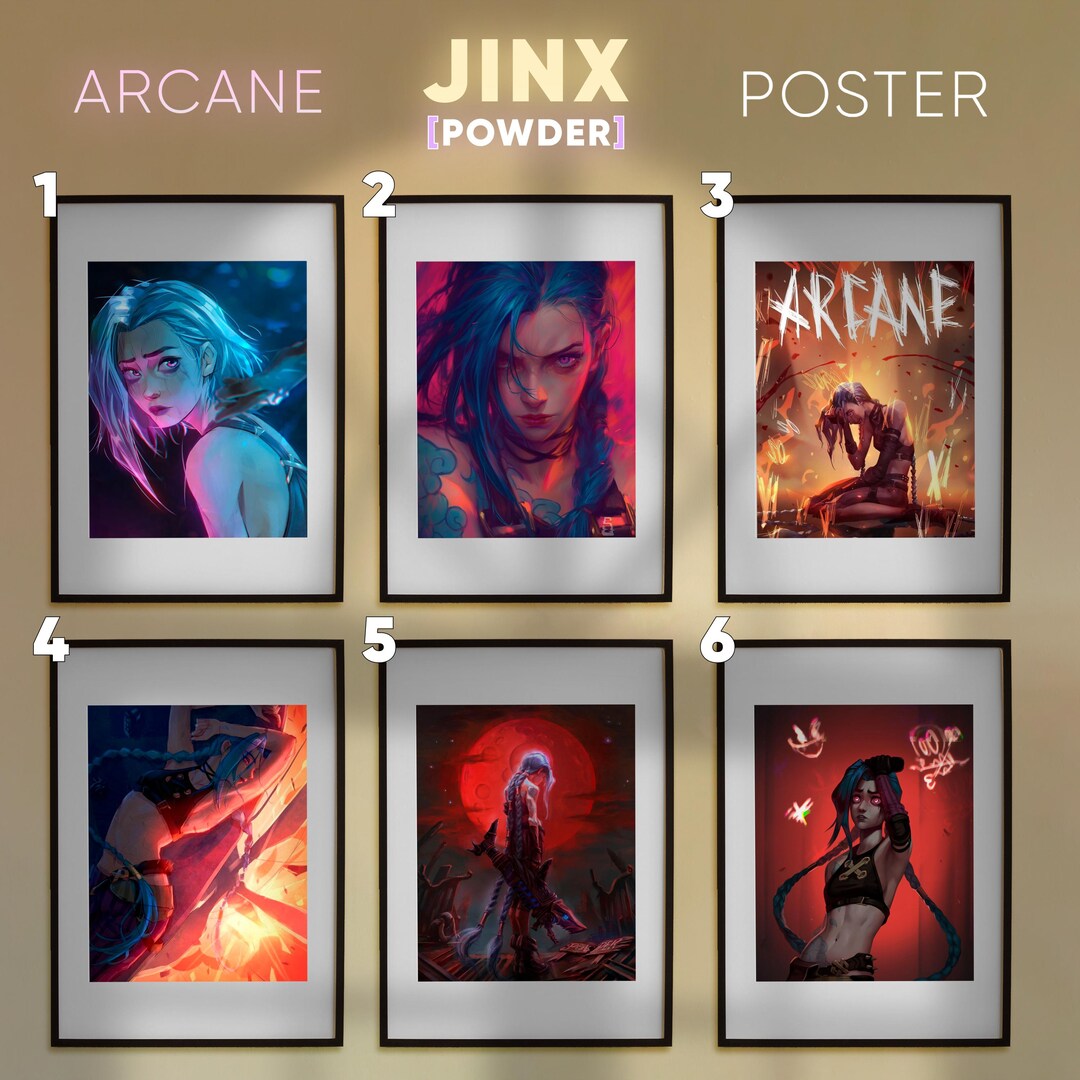 Arcane Jinx Poster Vibrant Jinx Arcane Wall Art Powder to Jinx ...